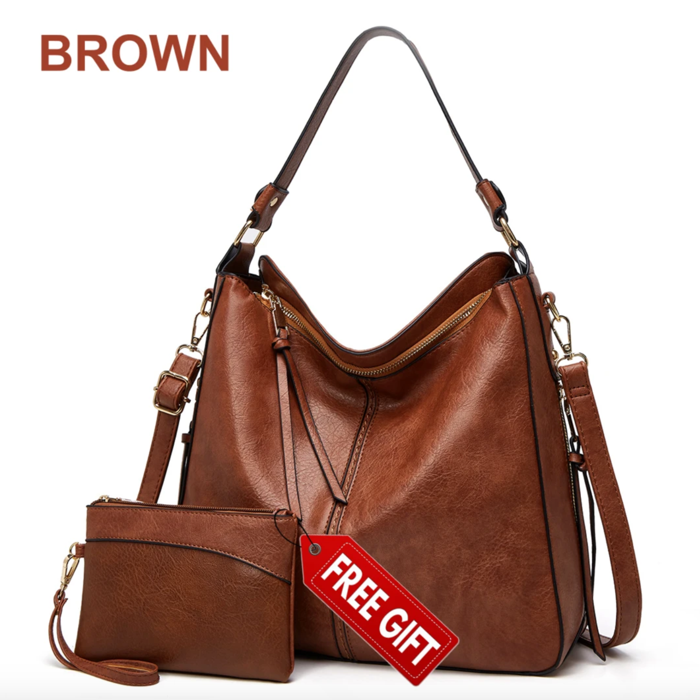 Luxury Leather Hobo Handbag [Special Gift for Limited time] – BEEMODA